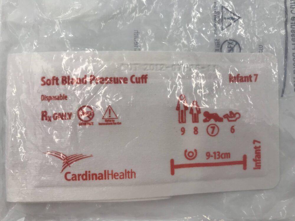 Cardinal Health 30503-10A Soft Blood Pressure Cuff Infant Disposable ...
