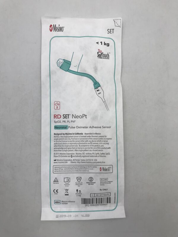 MASIMO 4004 RD Set NeoPt SpO2, PR, PI, PVi, Neonatal Pulse Oximeter ...