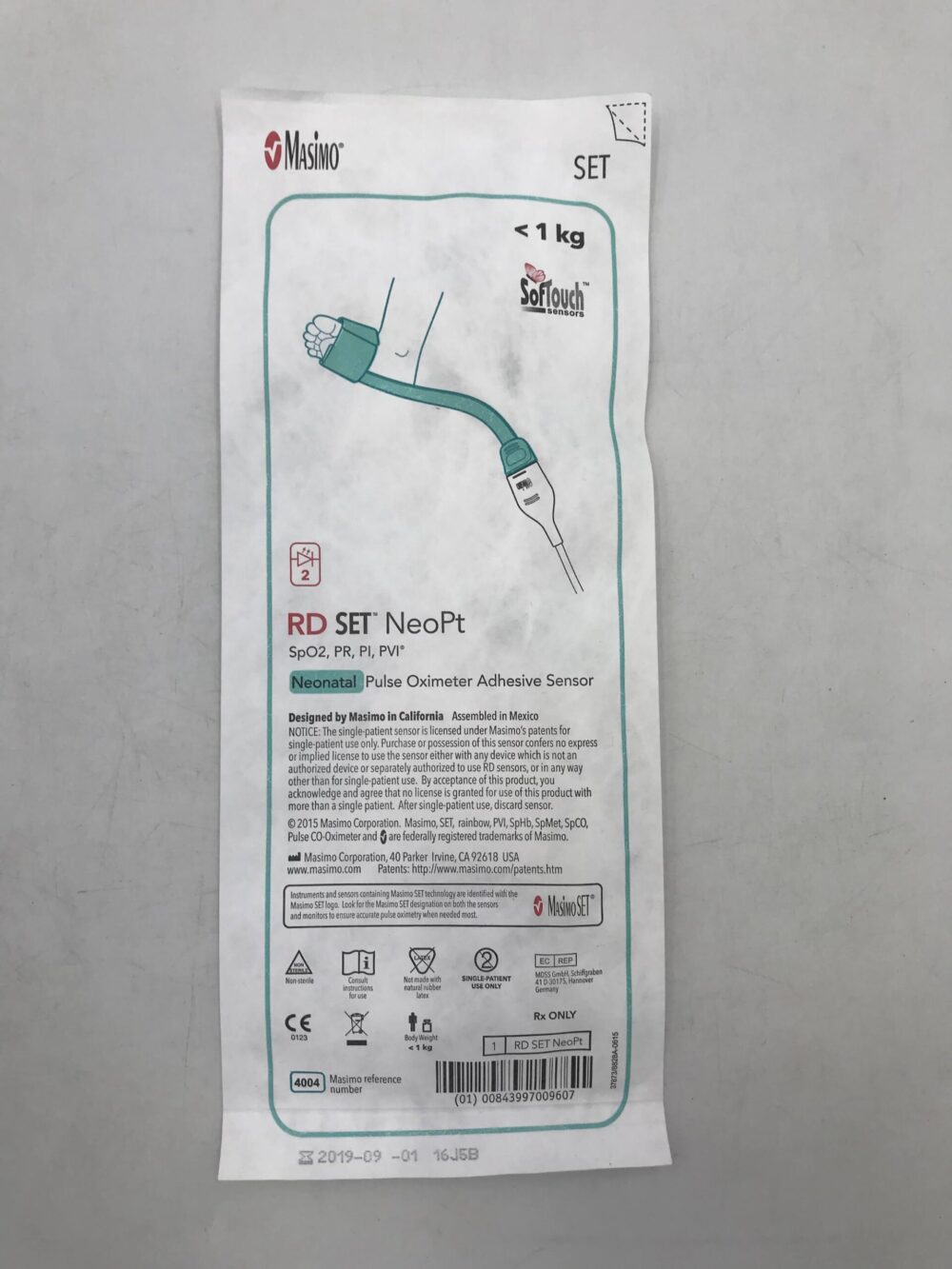 MASIMO 4004 RD Set NeoPt SpO2, PR, PI, PVi, Neonatal Pulse Oximeter ...