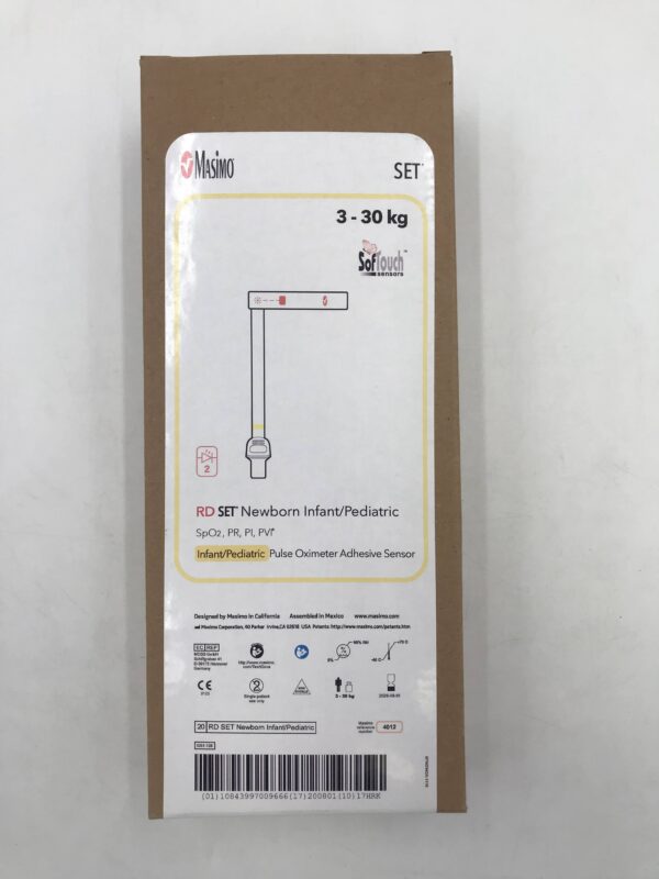 MASIMO 4012 SofTouch RD Set Newborn Infant/Pediatric, SpO2, PR, Pi, Pvi ...