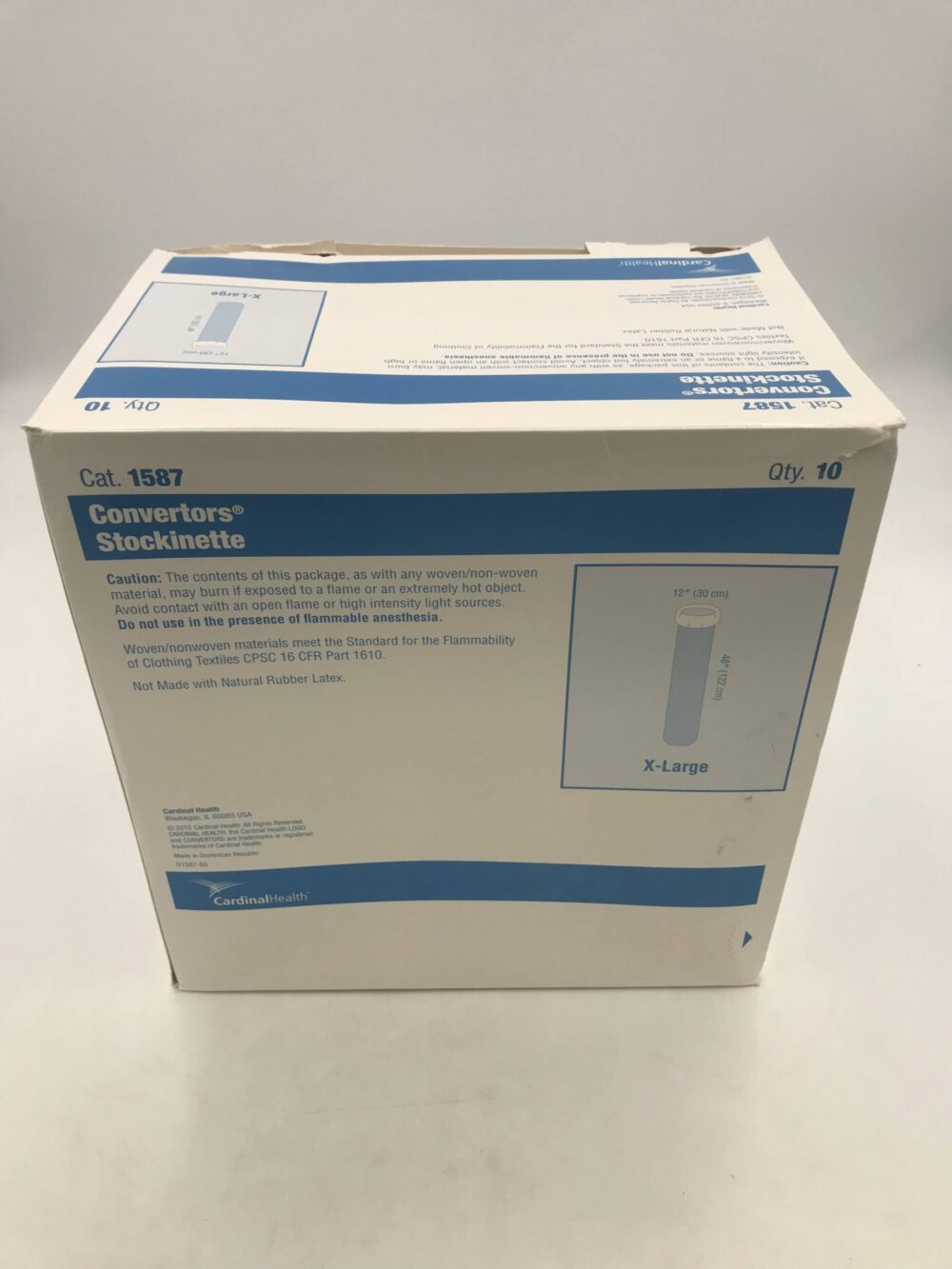 CARDINAL HEALTH 1587 Convertors Stockinette X-Large 12in x 48in (10/Box ...