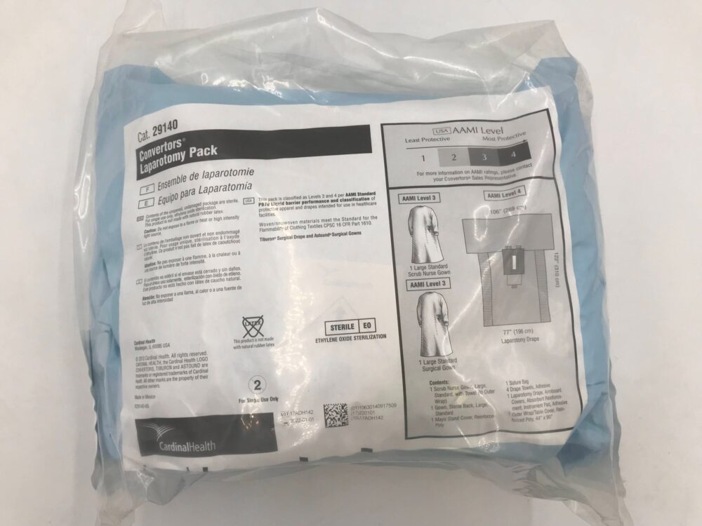 CARDINAL HEALTH 29140 Convertors Laparotomy Pack 106" x 122" x 77" (X ...