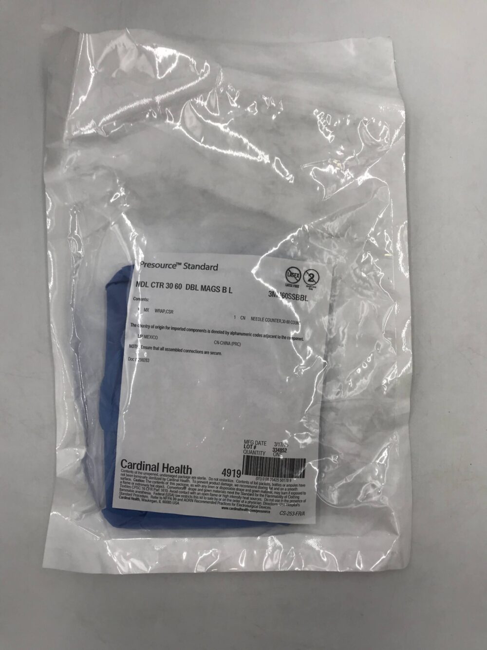 CARDINAL HEALTH 3MM60SSBBL Presource Standard Needle Counter, 30-60 ...