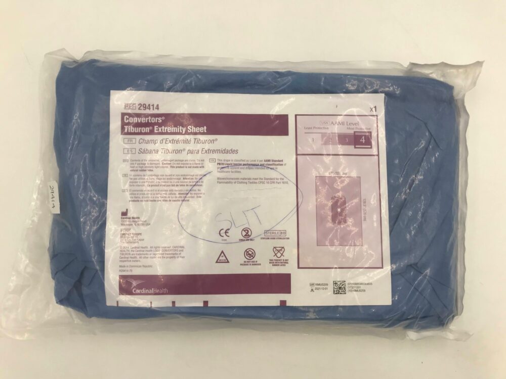 CARDINAL HEALTH 29414 Convertors Tiburon Extremity Sheet AAMI Level 4 ...