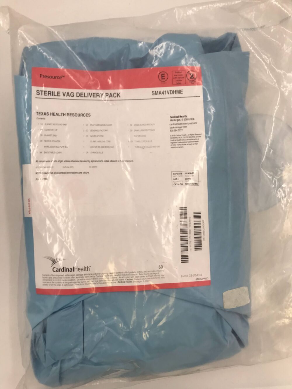 CARDINAL HEALTH SMA41VDHME Presource Vag Delivery Pack (X) - GB TECH USA