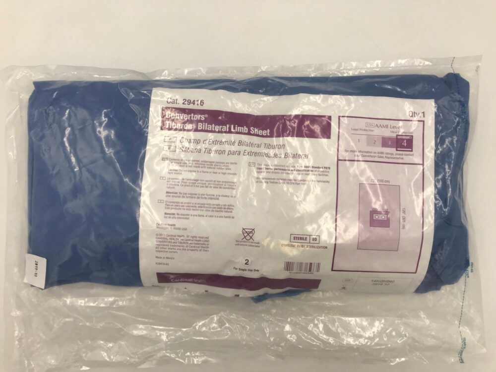 CARDINAL HEALTH 29416 Convertors Tiburon Bilateral Limb Sheet AAMI ...
