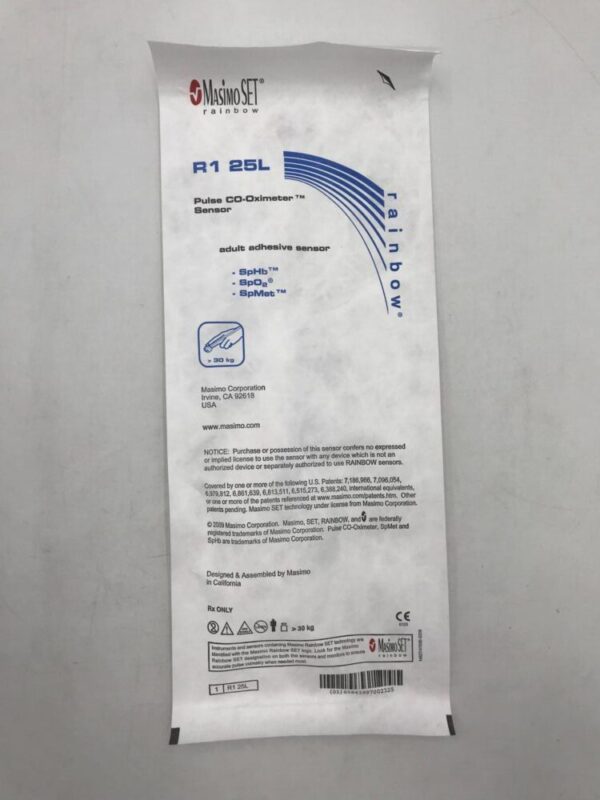MASIMO 2414 Rainbow R1 25L Adult/Neonatal Pulse Oximeter Adhesive ...