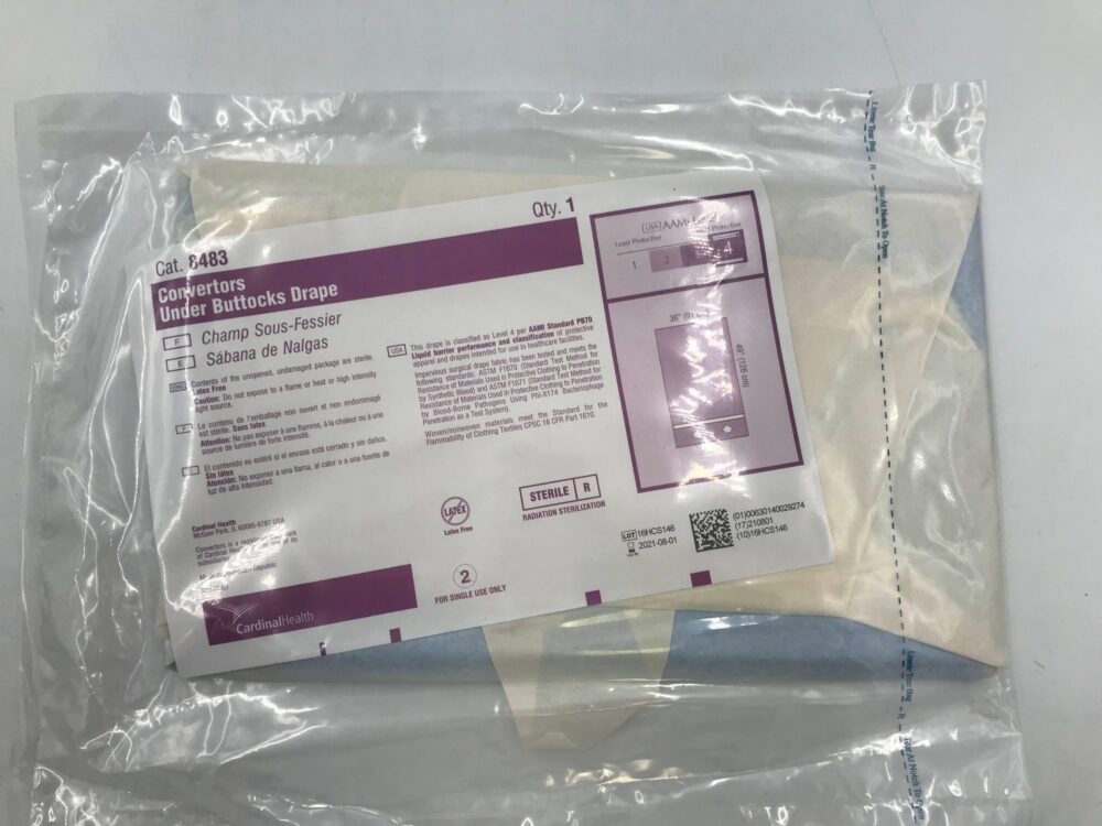 CARDINAL HEALTH 8483 Convertors Under Buttocks Drape AAMI Level 4 ...