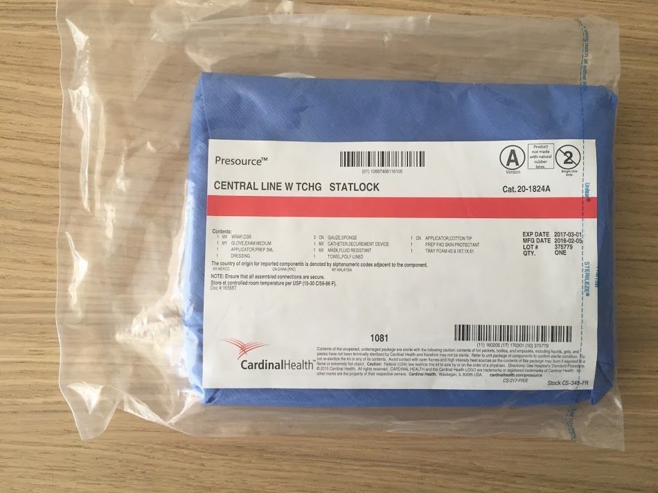 CARDINAL HEALTH 20-1824A Presource Central Line W TCHG Statlock - GB ...