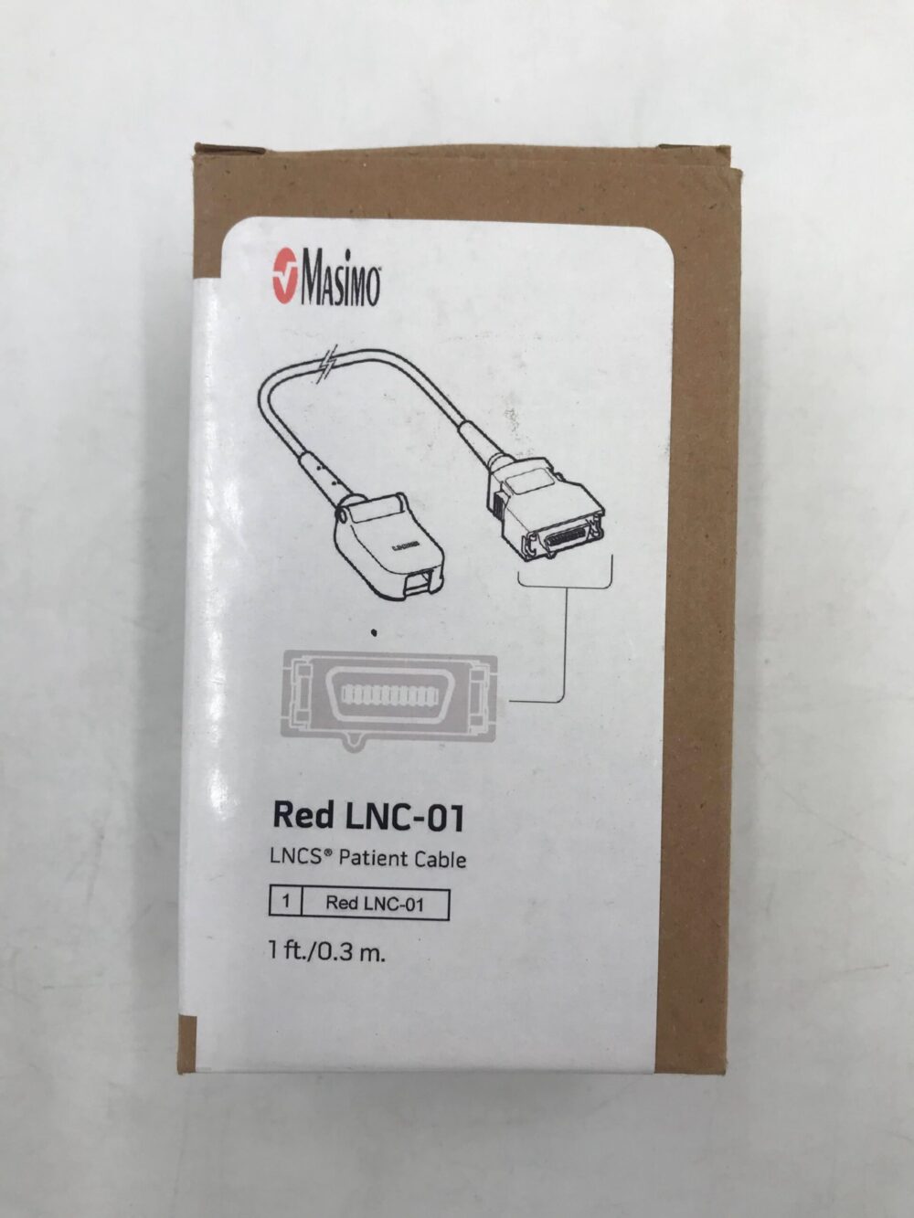 MASIMO 2365 Red LNC-01 LNCS Patient Cable 1ft/0.3m - GB TECH USA