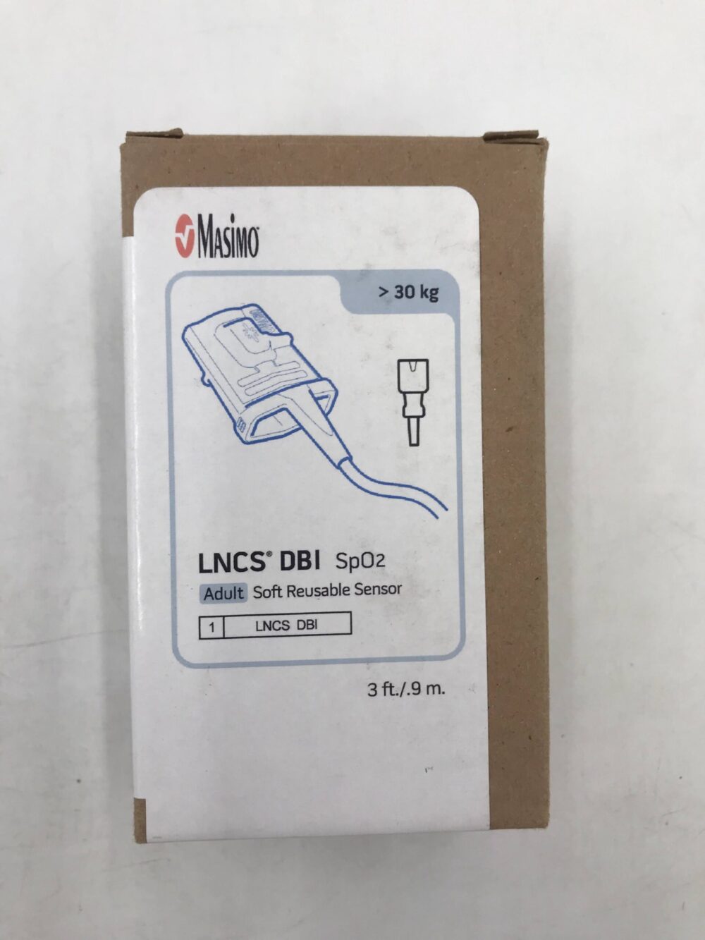 Masimo 2653 Lncs Dbi Spo2 Adult Soft Reusable Sensor 30kg 3ft 9m Gb Tech Usa