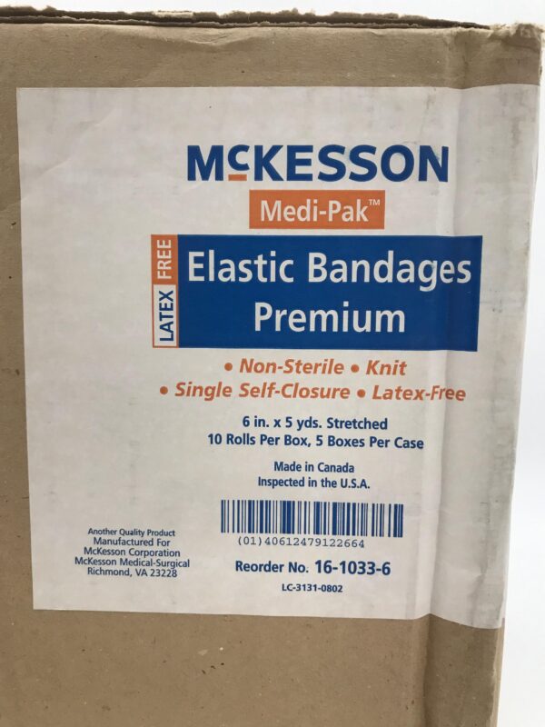 McKesson 16-1033-6 Medi-Pak Elastic Bandage Premium Non-Sterile Knit ...