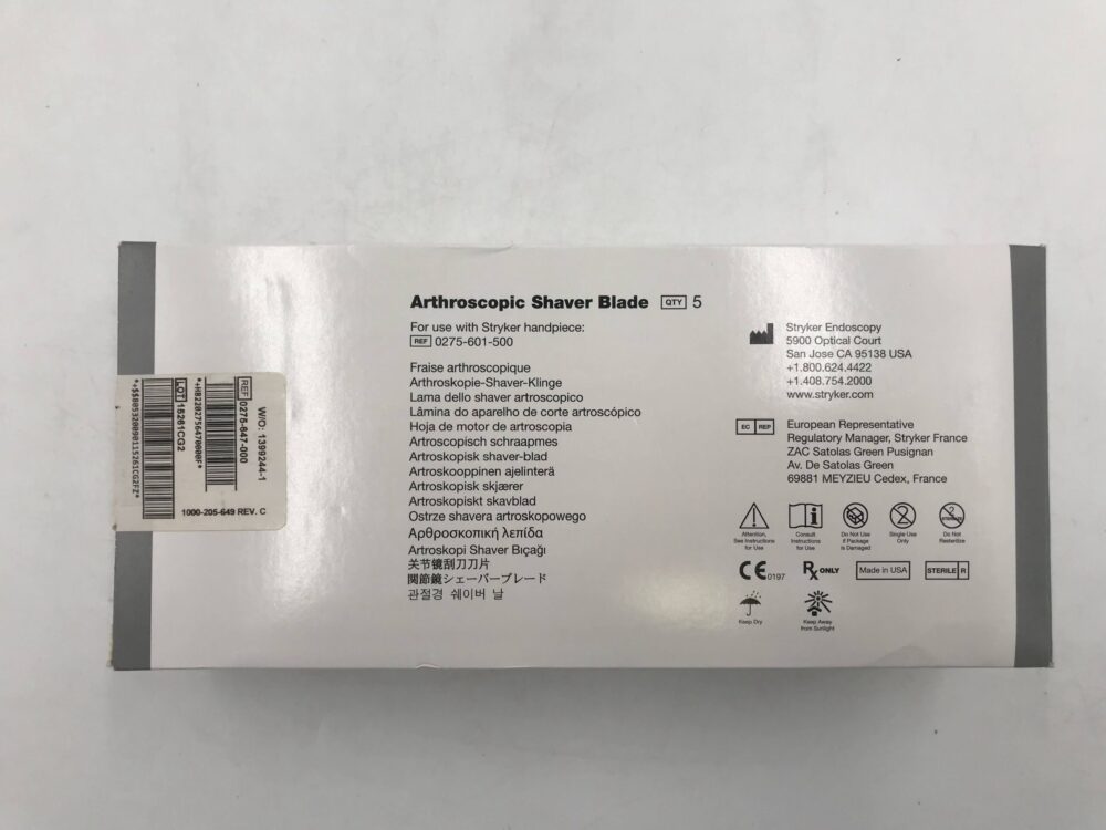 STRYKER 0275-647-000 Arthroscopic Shaver Blade TPS Small Joint Hooded ...