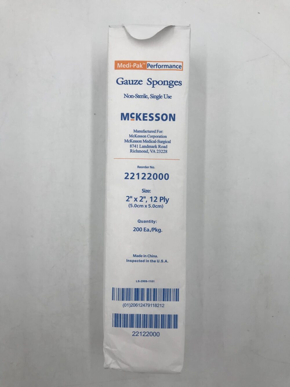 McKesson 22122000 Medi-Pak Performance Gauze Sponges Non-Sterile Single ...