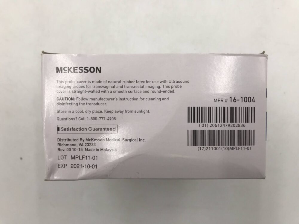 McKesson 16-1004 Ultrasound Probe Covers (100/Box) (X) - GB TECH USA