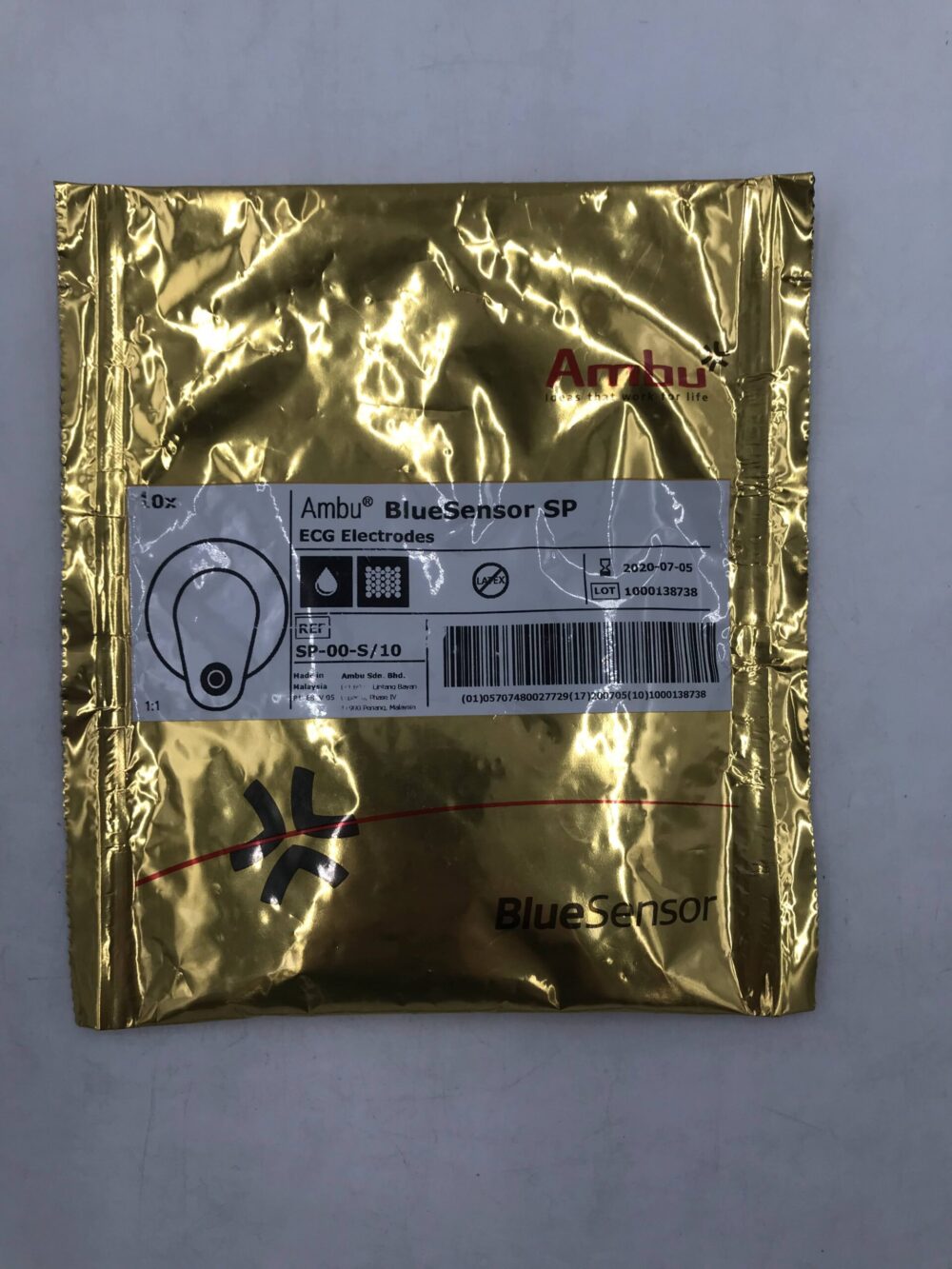 AMBU SP-00-S/10 BlueSensor SP ECG Electrodes (10/Pkg)(X) - GB TECH USA