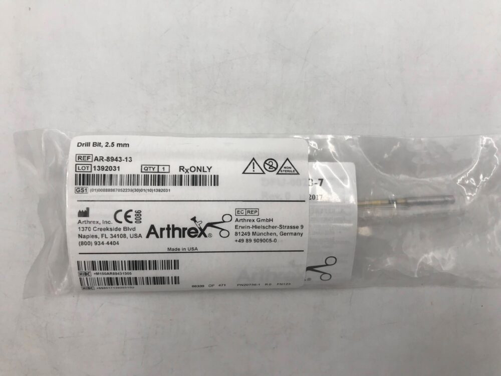 ARTHREX AR-8943-13 Drill Bit 2.5mm - GB TECH USA