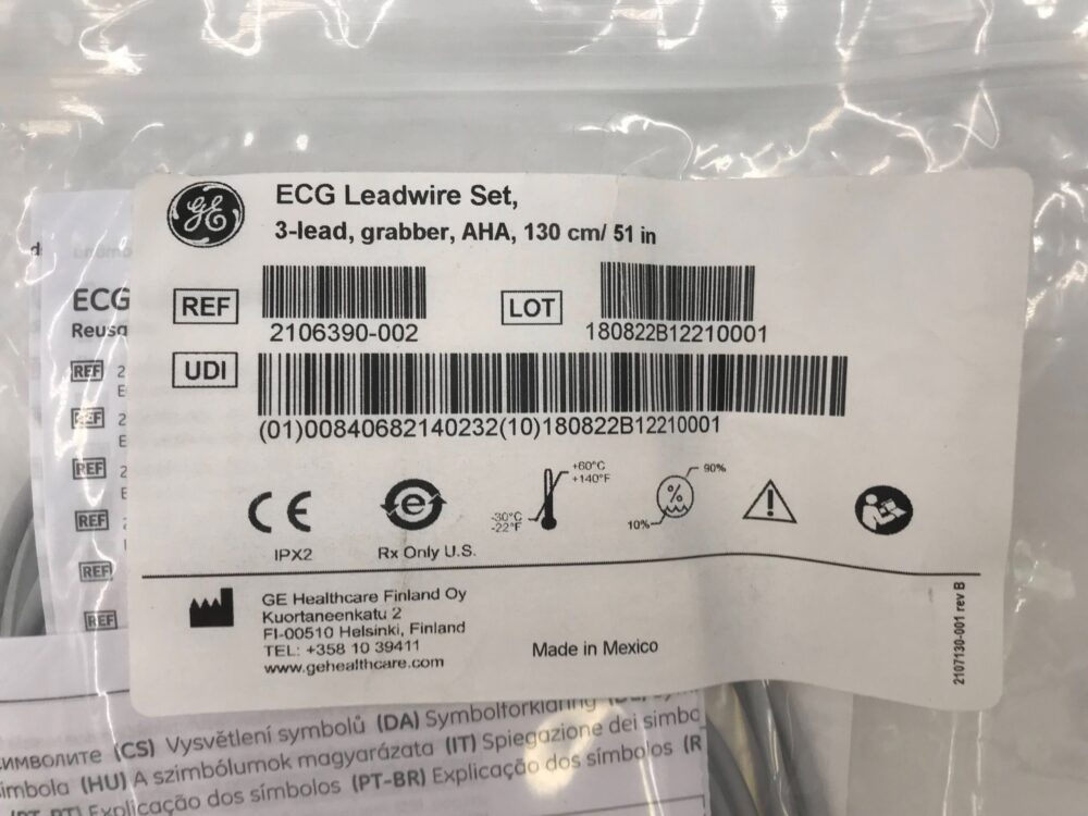 GE HEALTHCARE 2106390-002 ECG Leadwire Set 130cm/51in - GB TECH USA