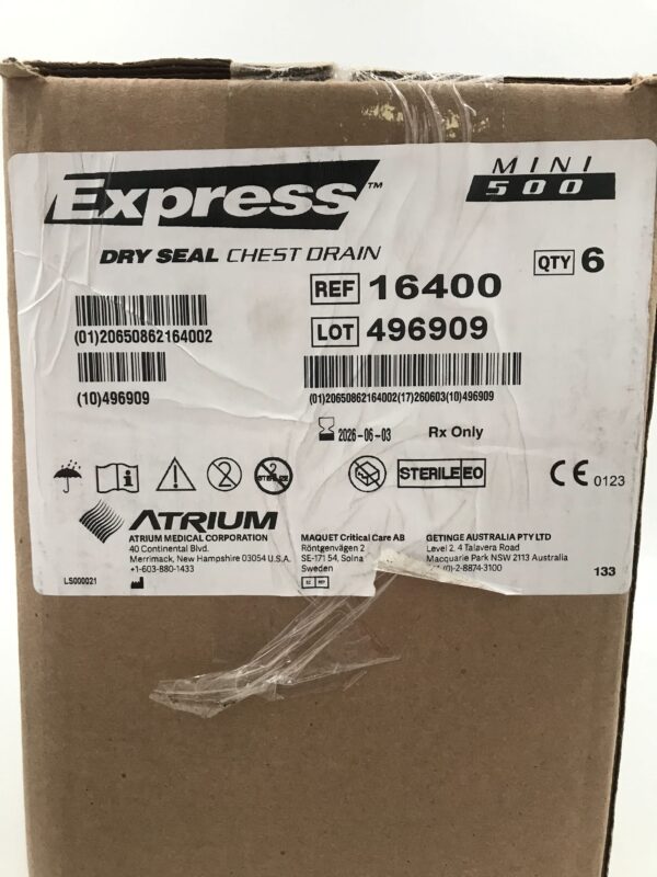 Atrium 16400 Express Dry Seal Chest Drain Mini 500 (6/Box) – GB TECH USA