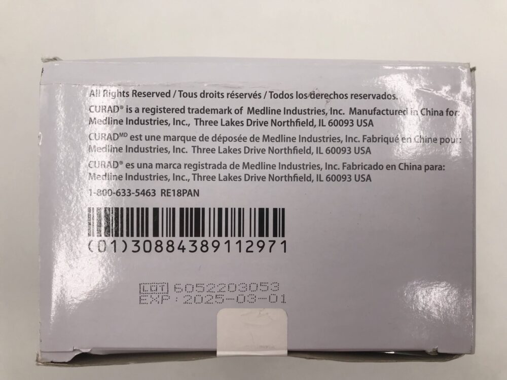 Medline CUR253590W Curad Non-Adherent Xeroform Petrolatum Dressing in ...