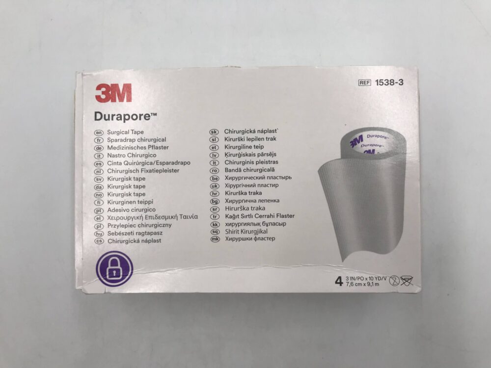 3M 1538-3 Durapore Surgical Tape 3in x 10yd (4/Box) - GB TECH USA