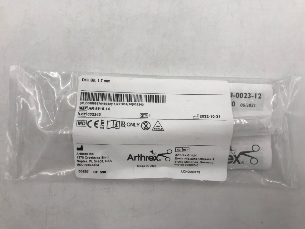 Arthrex AR-8916-14 Drill Bit 1.7mm - GB TECH USA