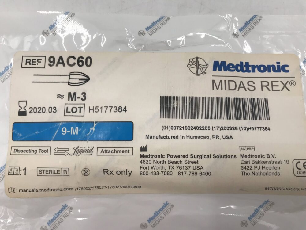 Medtronic 9AC60 Midas Rex Dissecting Tool Legend Attachment (X) - GB ...