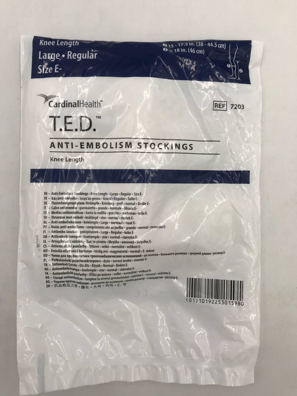 Cardinal Health 7203 T.E.D. Anti-Embolism Stockings Knee Length Large ...