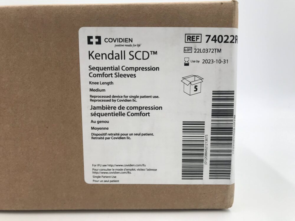 Covidien 74022R Kendall SCD Sequential Compression Comfort Sleeves Knee ...
