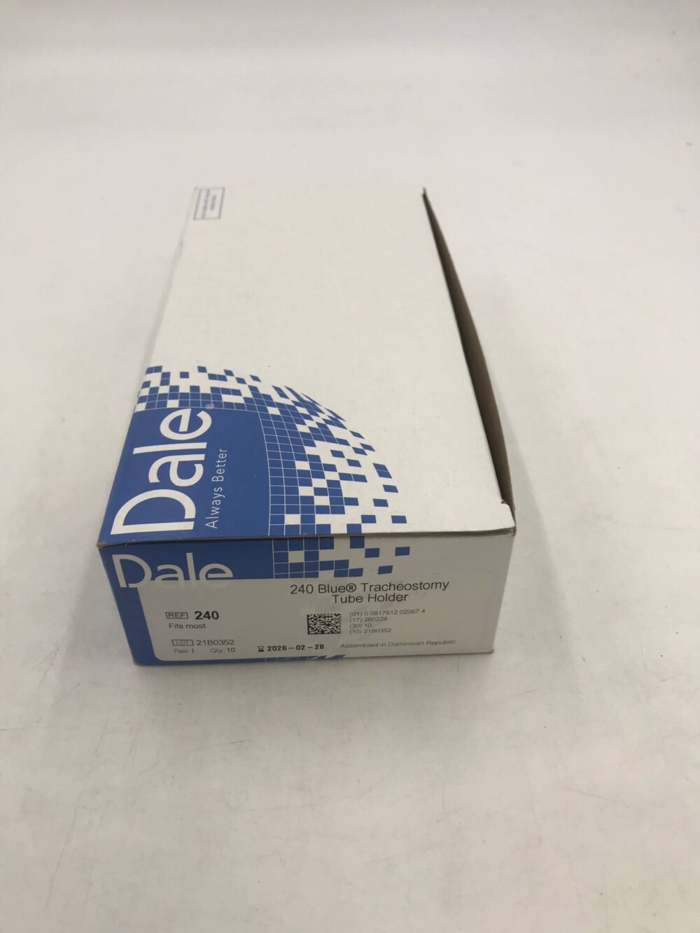 DALE MEDICAL 240 Blue Tracheostomy Tube Holder (10/Box) - GB TECH USA