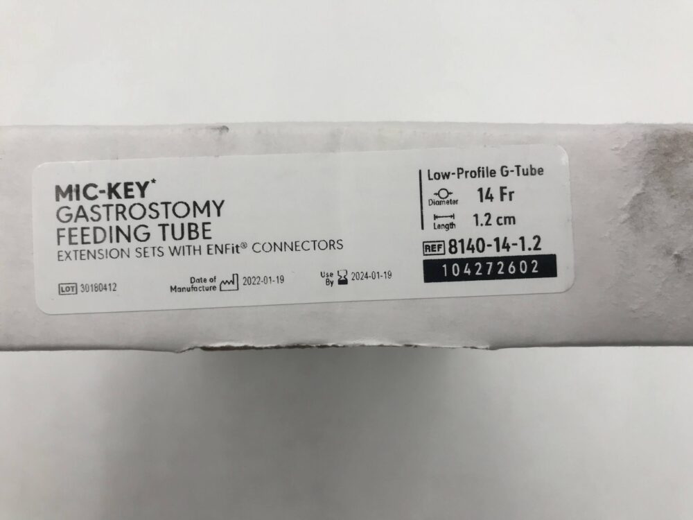 Avanos 8140-14-1.2 Mic-Key* Gastrostomy Feeding Tube Extension Sets with ENFit Connectors Low ...