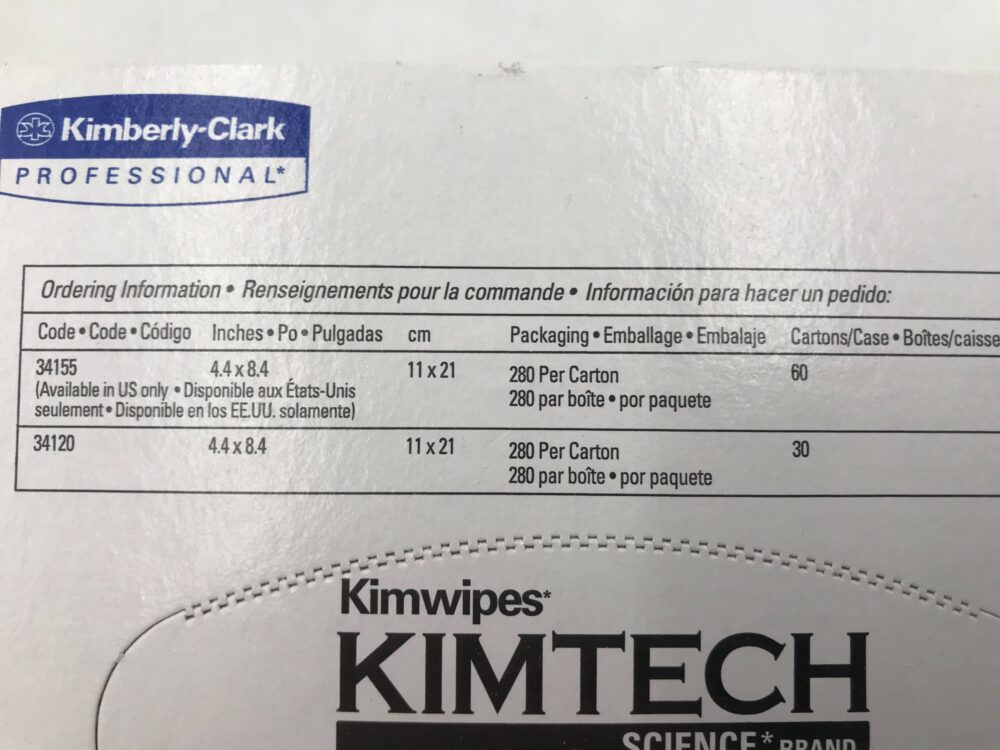 Kimberly Clark 34155 / 34120 KimTech Science Brand Delicate Task Wipers ...