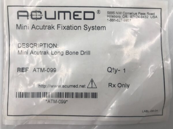 Acumed ATM-099 Mini Acutrak Long Bone Drill - GB TECH USA