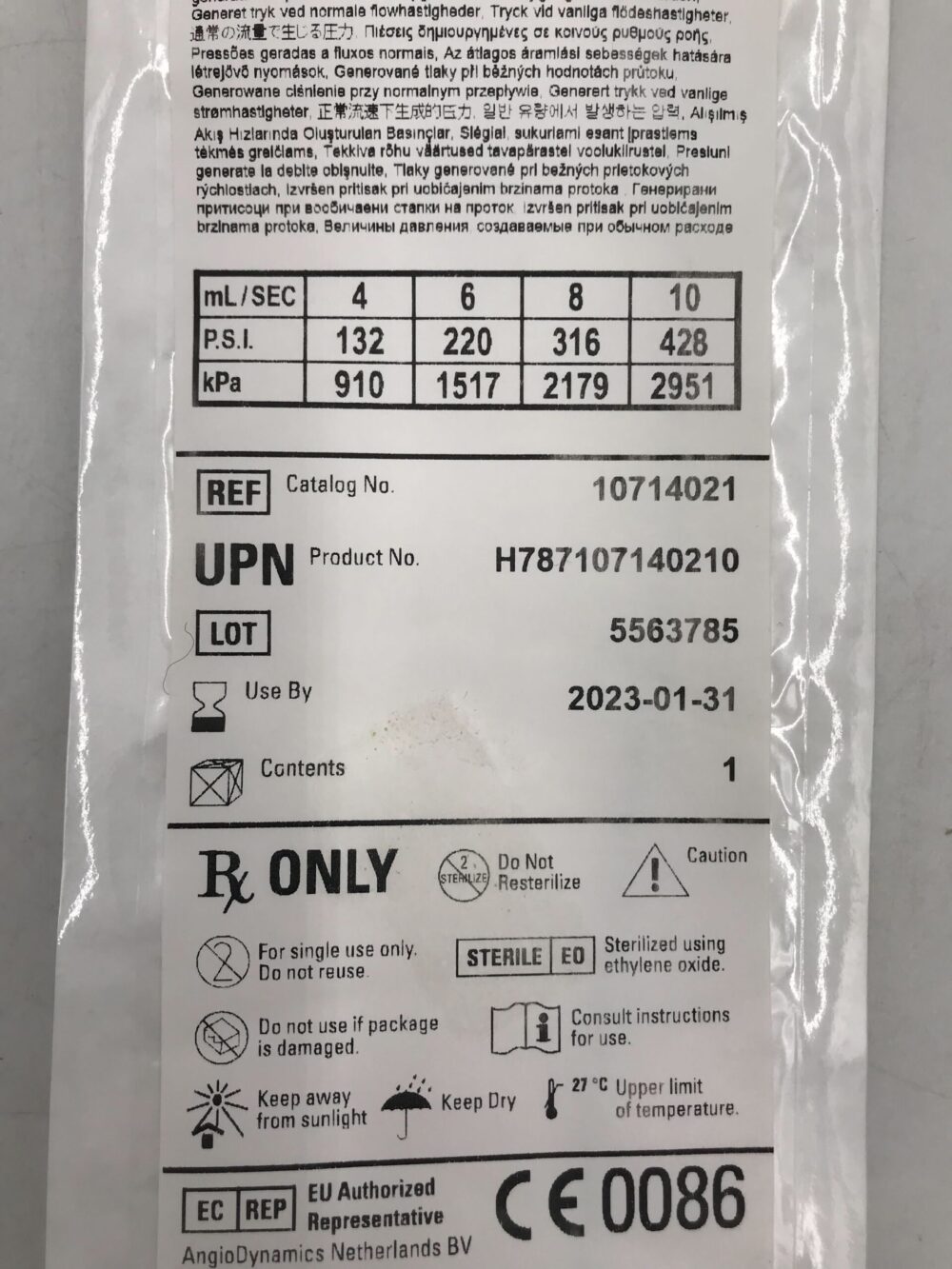 AngioDynamics 10714021 Soft-Vu Angiographic Catheter KUMPE 4F 100cm (X ...