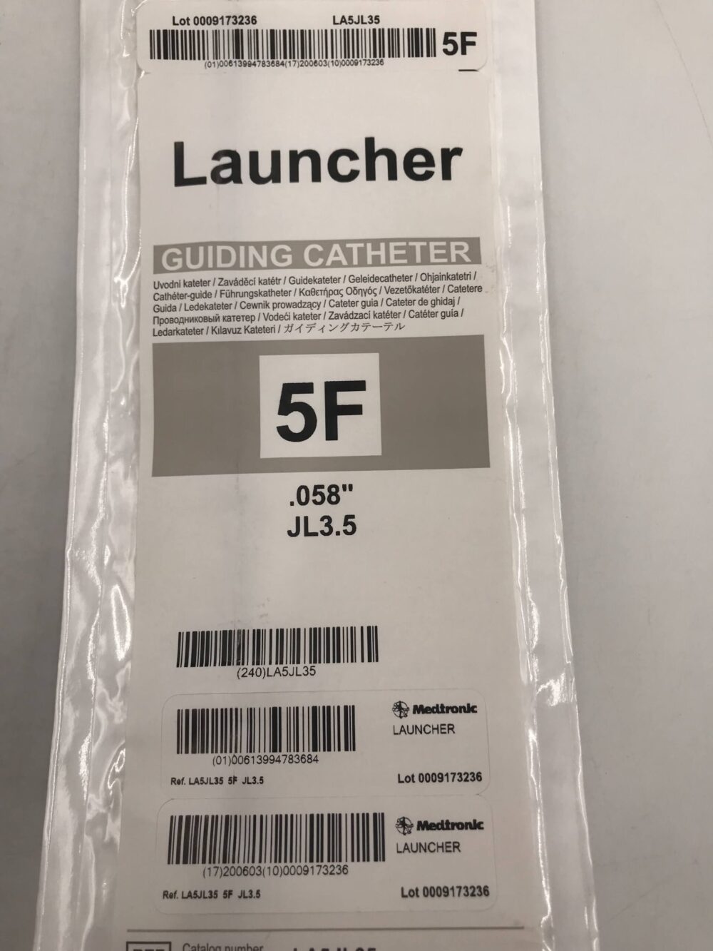 Medtronic LA5JL35 Launcher Guiding Catheter .058″ JL3.5 5F 100cm (X) – GB TECH USA