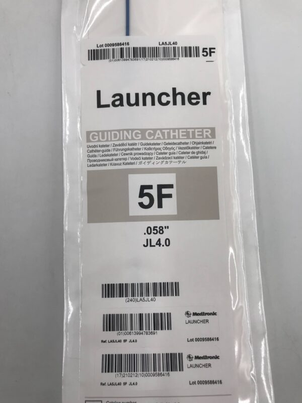 Medtronic LA5JL40 Launcher Guiding Catheter .058″ JL4.0 5F 100cm (X ...