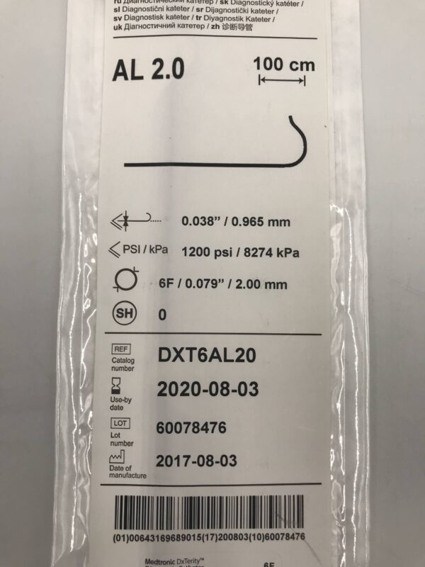 Medtronic DXT6AL20 DxTerity Diagnostic Catheter AL 2.0 6F 100cm (X ...