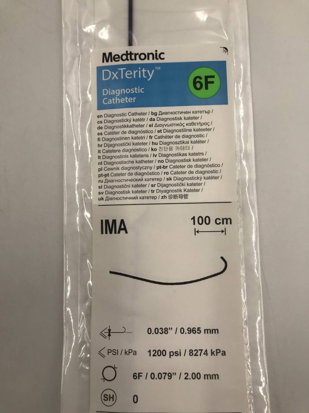 Medtronic DXT6IMA DxTerity Diagnostic Catheter IMA 6F 100cm (X) - GB ...