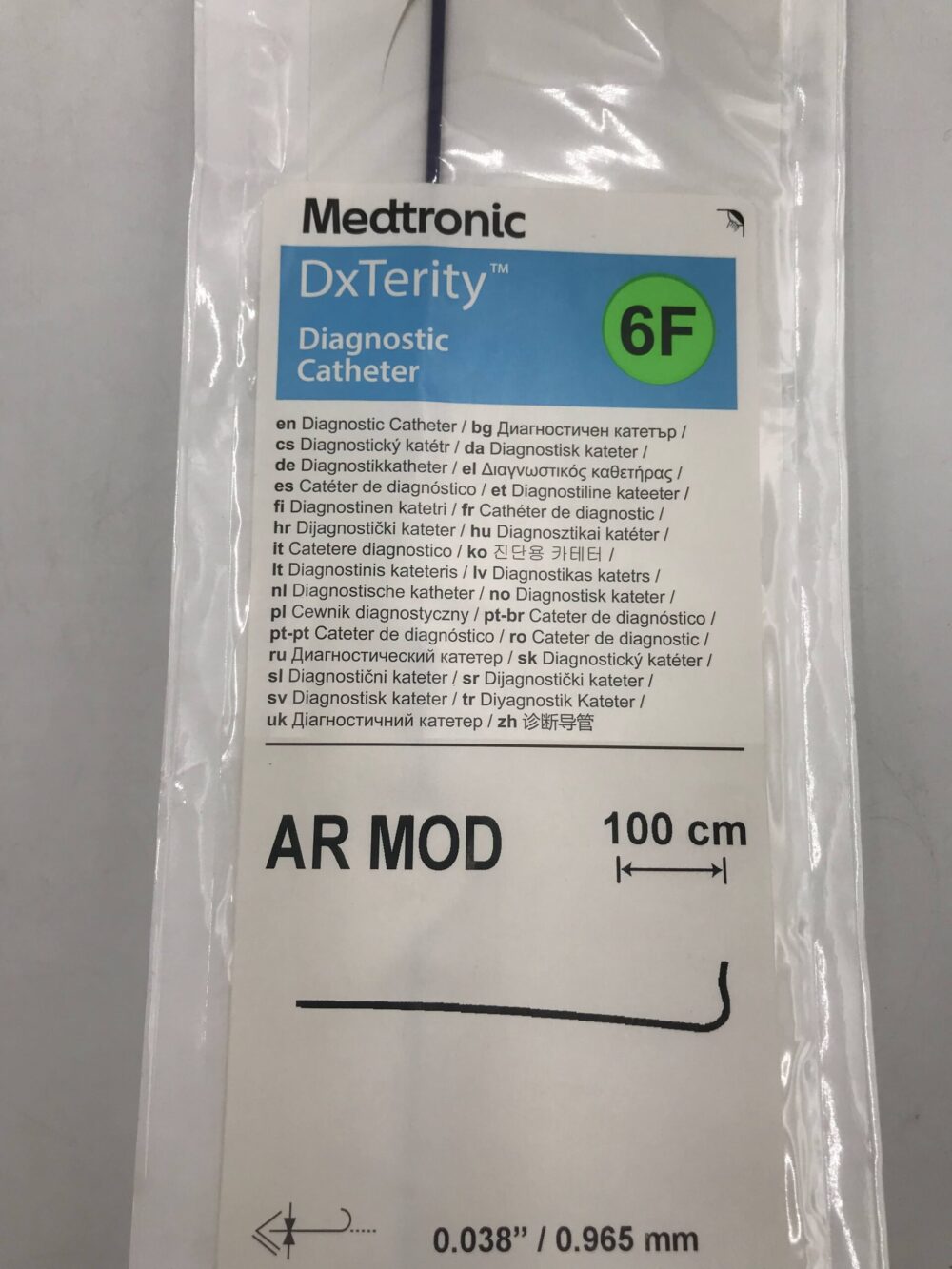 Medtronic DXT6ARM DxTerity Diagnostic Catheter AR MOD 6F 100cm (X) - GB ...