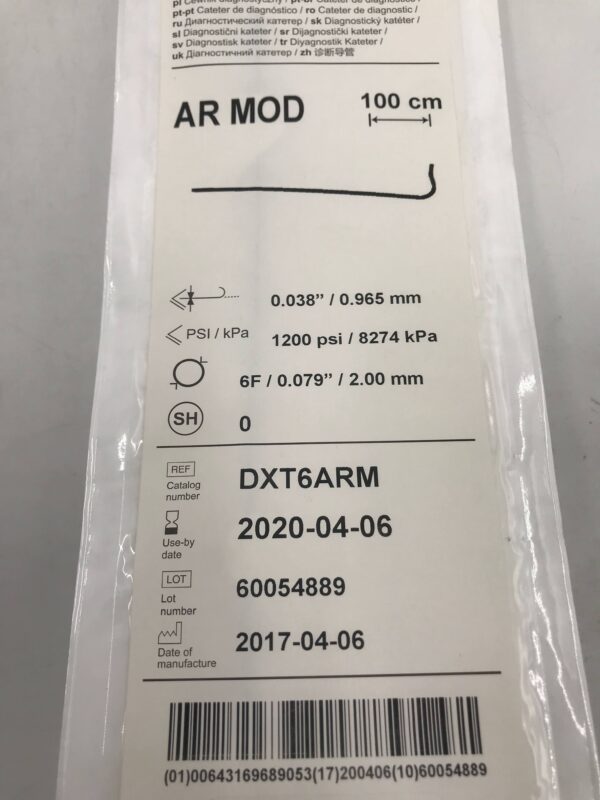 Medtronic DXT6ARM DxTerity Diagnostic Catheter AR MOD 6F 100cm (X) - GB ...