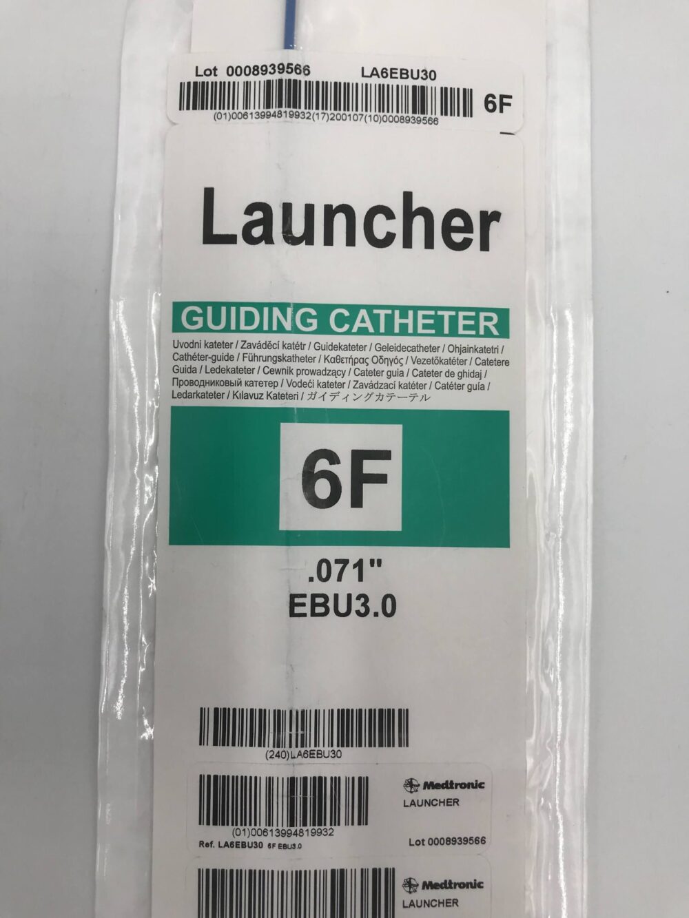 Medtronic LA6EBU30 Launcher Guiding Catheter EBU3.0 6F 100cm (X) – GB ...