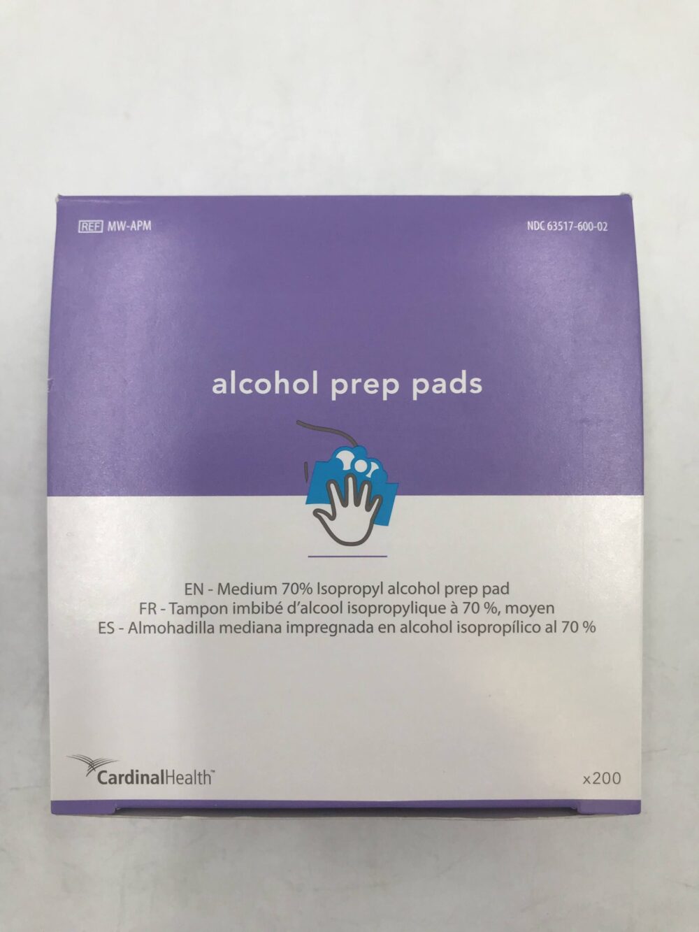 CARDINAL HEALTH MW-APM Medium 70% Isopropyl Alcohol Prep Pads (200/Box ...