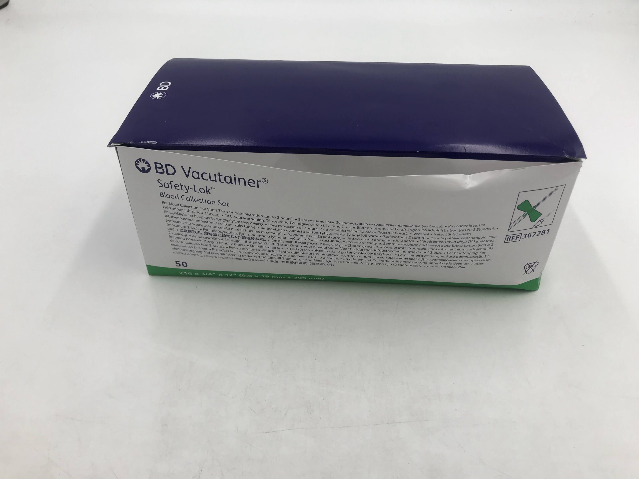 BD Vacutainer 367281 Safety-Lok Blood Collection Set 21G x 3/4in x 12in ...