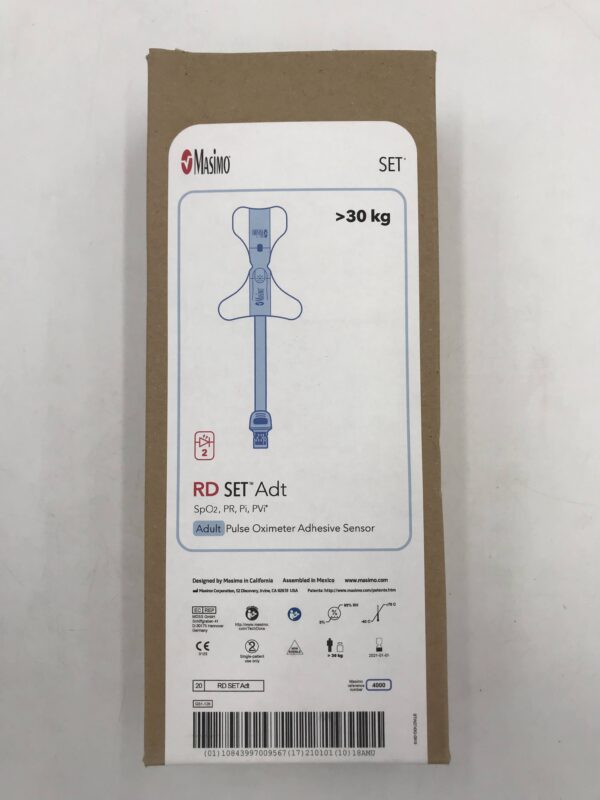 MASIMO 4000 RD Set Adt SpO2, PR, Pi, PVi, Adult Pulse Oximeter Adhesive ...