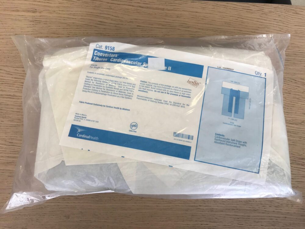 CARDINAL HEALTH 9158 Convertors Tiburon Cardiovascular Split Drape II ...