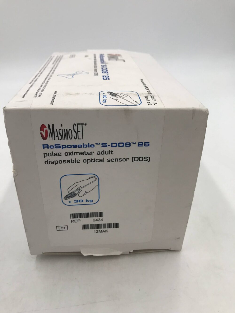 MASIMO 2434 ReSposable S-DOS 25 Pulse Oximeter Adult Disposable Optical ...