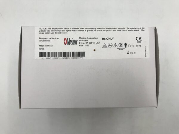 MASIMO 2755 Rainbow ReSposable R2-20a Pediatric/Slender Digit Pulse CO ...