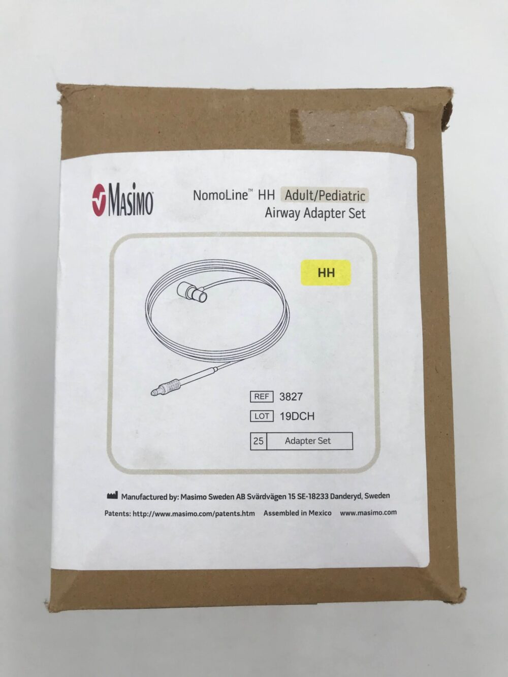 MASIMO 3827 Nomoline HH Adult/Pediatric Airway Adapter Set (25/Box)(X) - GB TECH USA