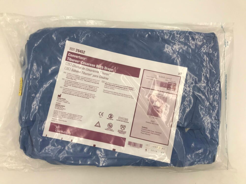 CARDINAL HEALTH 29452 Convertors Tiburon Cesarean Birth Drape AAMI ...