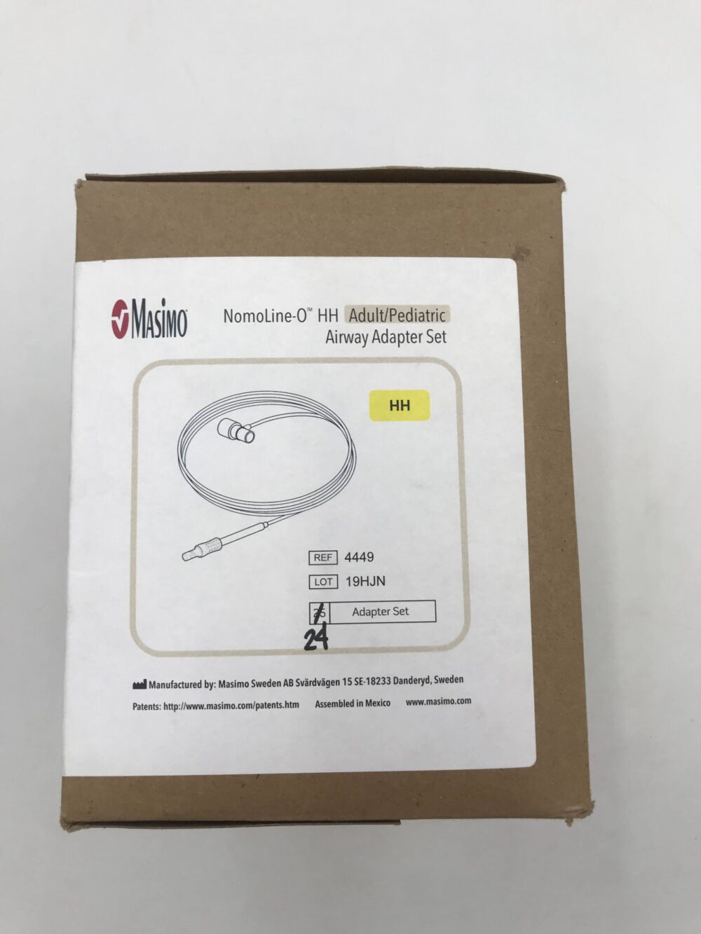 MASIMO 4449 NomoLine-O Adult/Pediatric Airway Adapter Set (24/Box)(X) - GB TECH USA